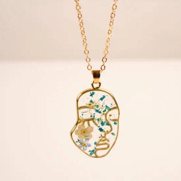 Anthropologie | Jewelry | Forget Me Not Face Earrings Necklace 8k Gold ...